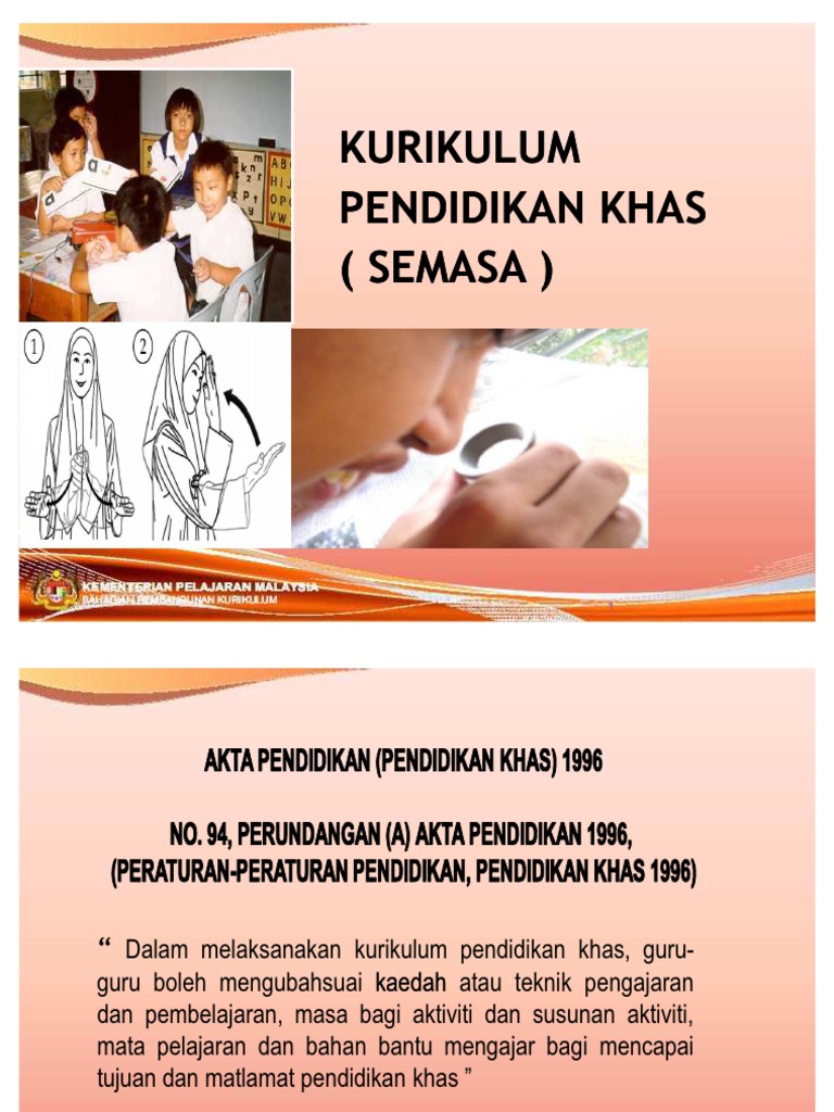 Kurikulum Pendidikan Khas (Semasa) | PDF