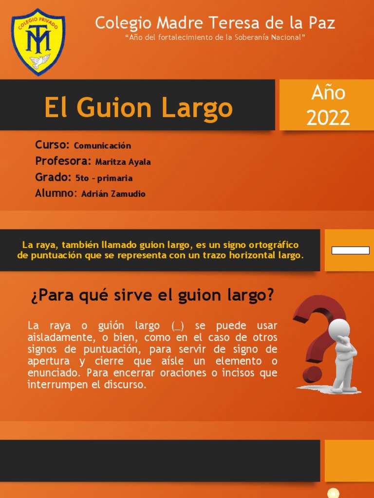 Uso y ejemplos del guion largo en diálogos | PDF