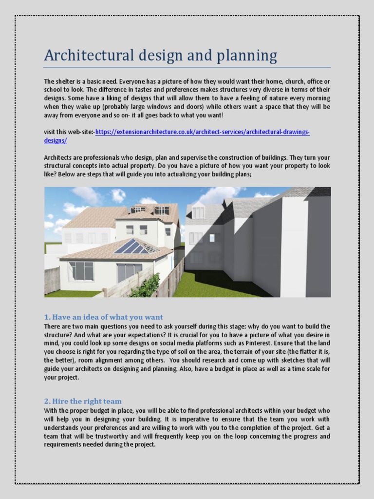 Architectural Design and Planning.. | PDF | Design | Architect