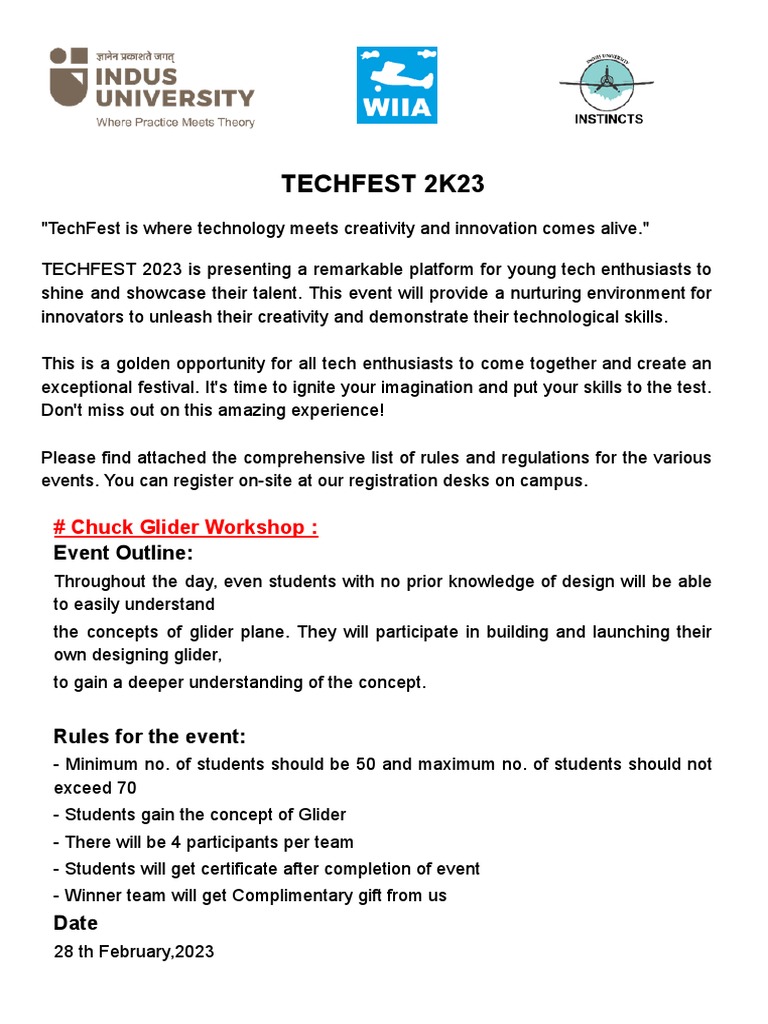 TechFest 2023: Ignite Your Imagination | PDF | Computer Aided Design | Creativity