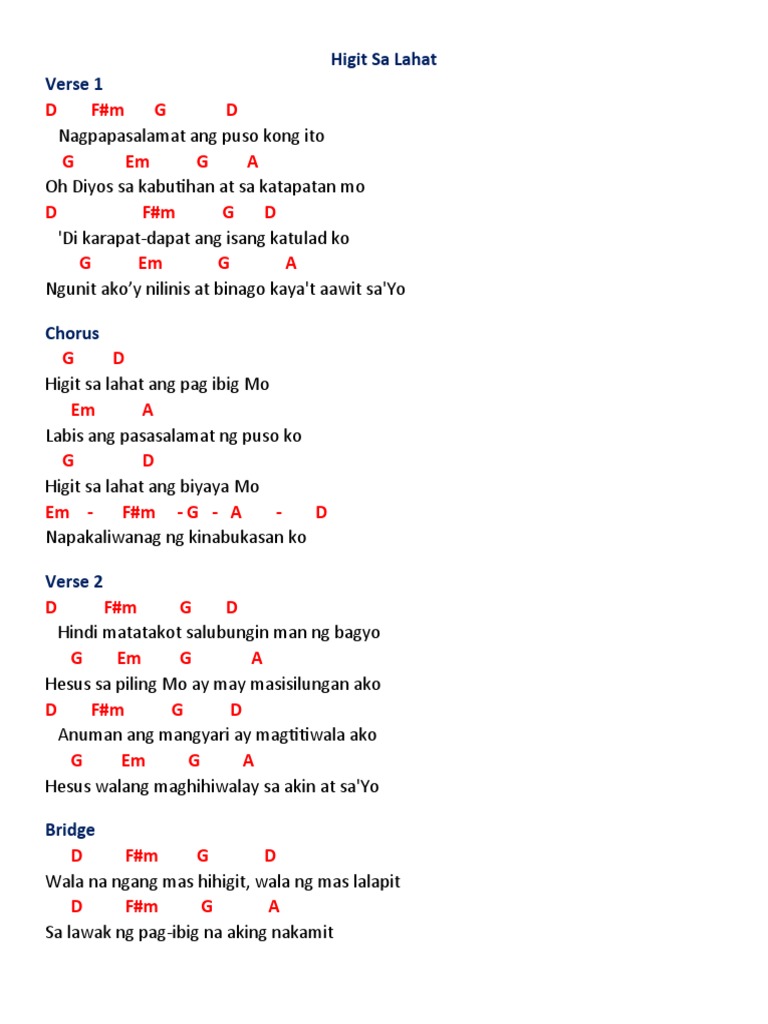 Higit Sa Lahat | PDF