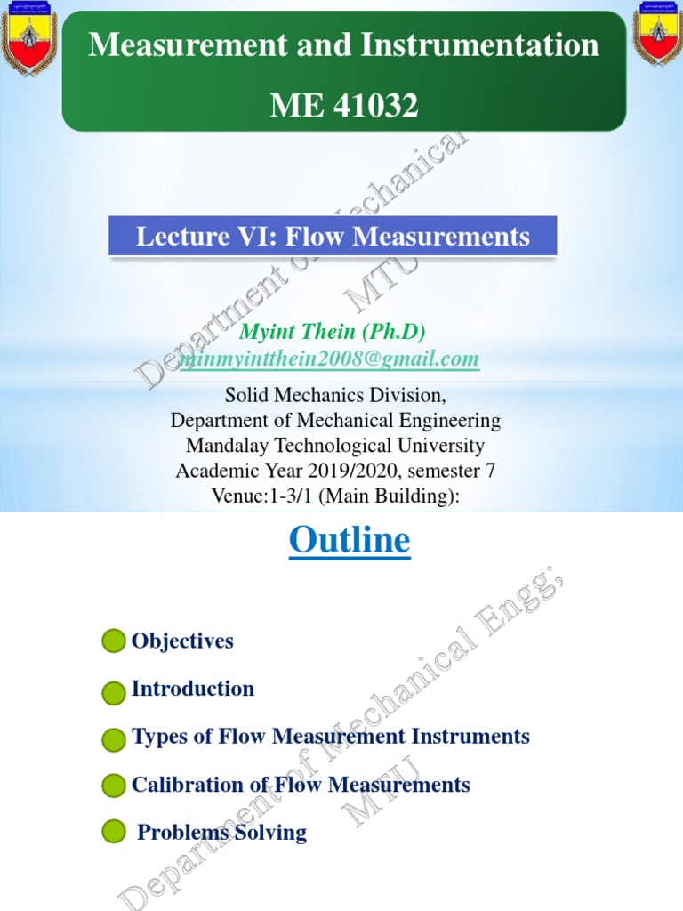 MEASUREMENT FLOW | PDF | Flow Measurement | Fluid Dynamics