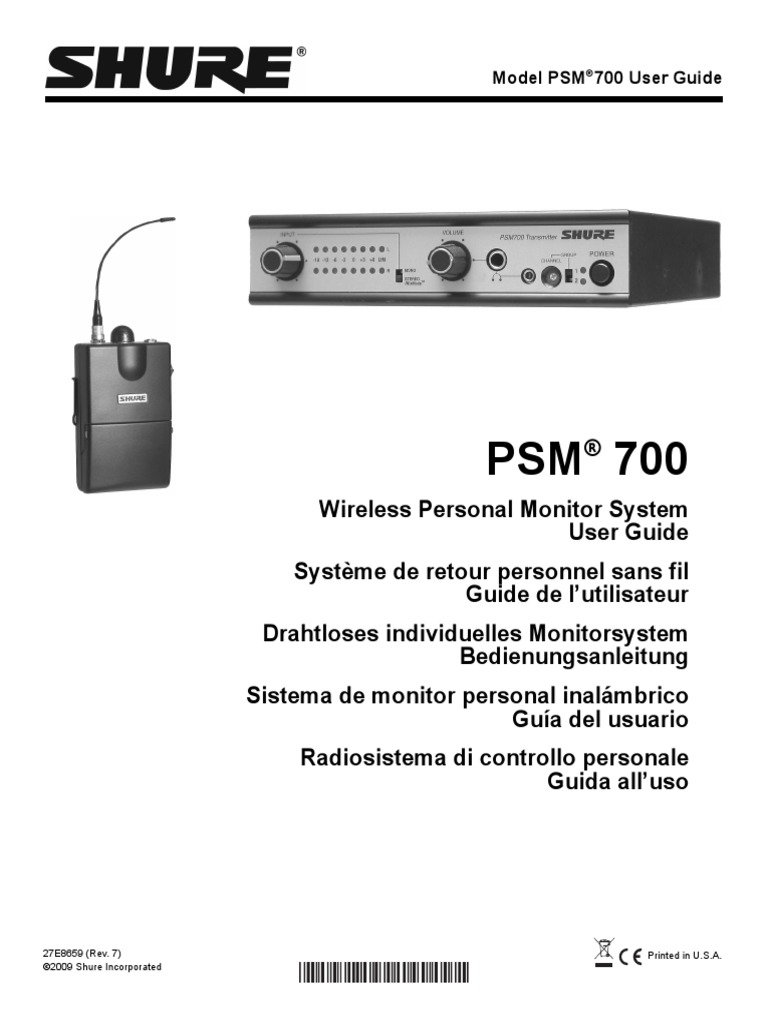 PSM700 Guide Es-ES | PDF | Auriculares | Antena (Radio)
