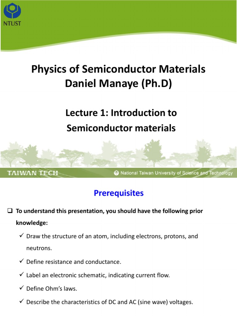 1-Introduction To Semiconductor Materials | Download Free PDF | Doping ...