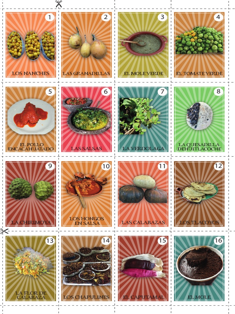 Coesbio Tarjetas Lotería Descargar Gratis Pdf Cocina Mexicana Maíz