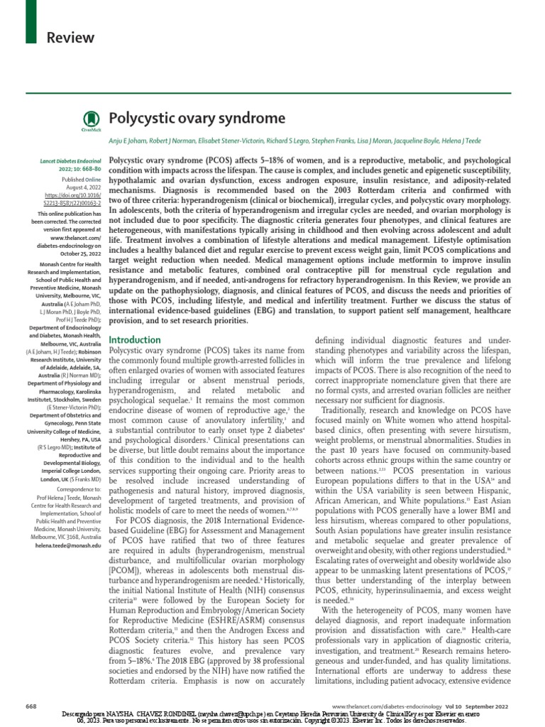 Polycystic Ovary Syndrome | PDF | Polycystic Ovary Syndrome ...
