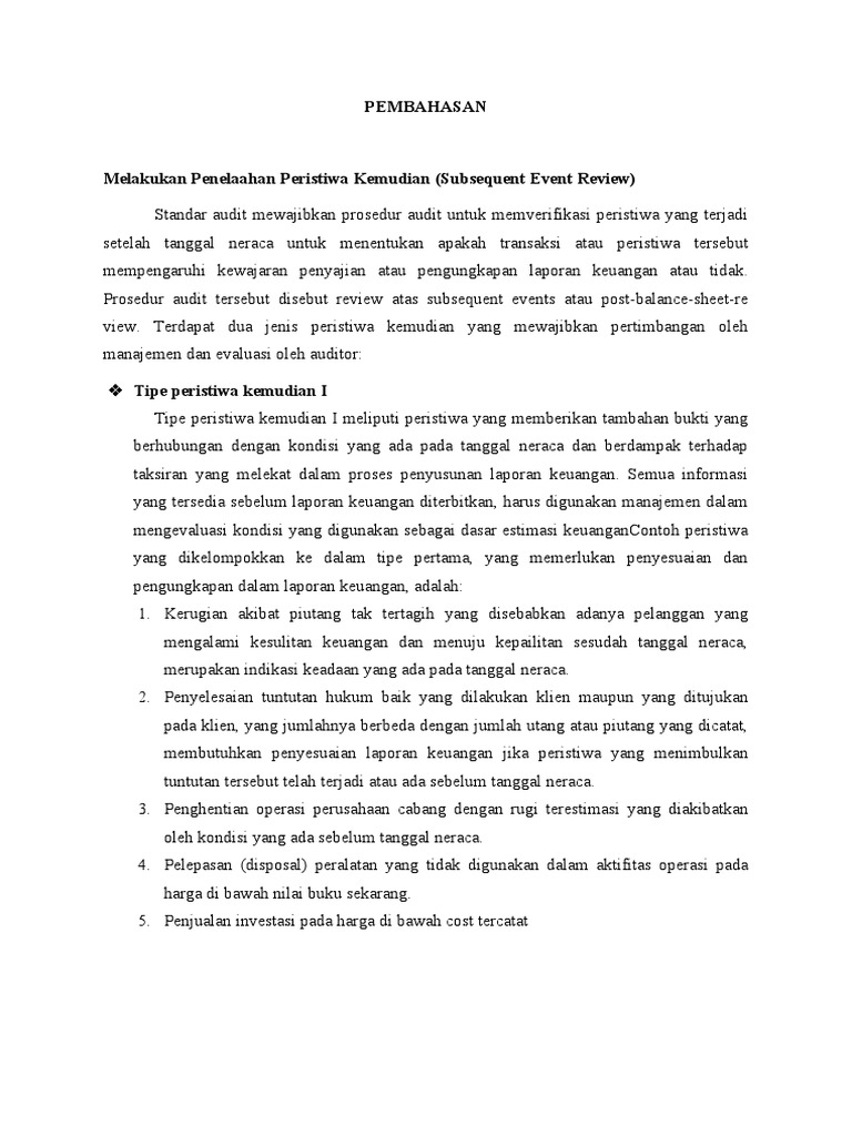 Subsequent Event Review | PDF