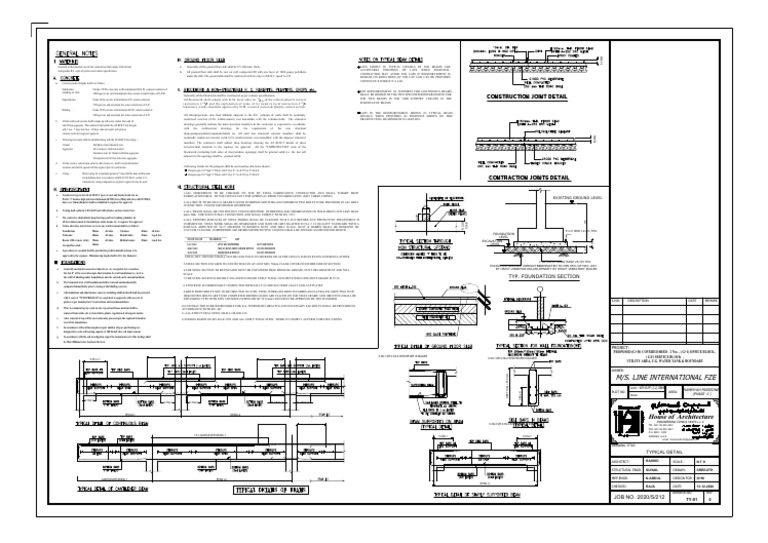 Summary Layout For Drawing | PDF | Concrete | Materials