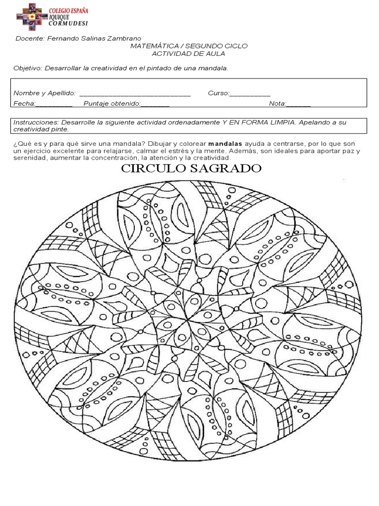 Mandalas Matemáticas para Segundo Grado | PDF