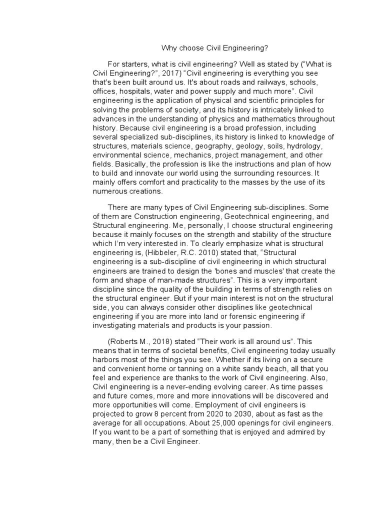 Why Choose Civil Engineering | PDF | Engineering | Civil Engineering