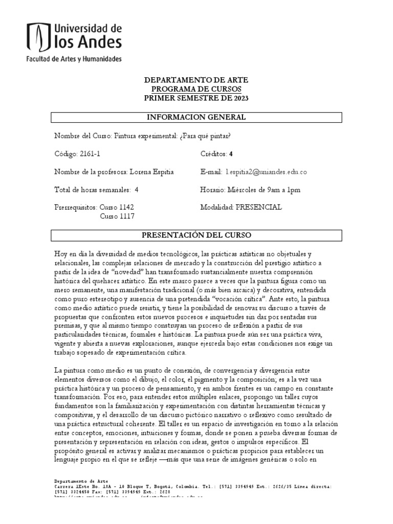 Pintura Experimental 2023-1 - Lorena Espitia | PDF | Las emociones | Pensamiento