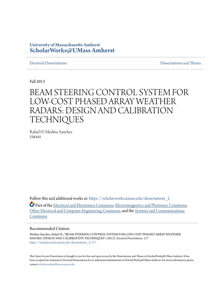 Beam Steering Control System For Low-Cost Phased Array Weather Ra | PDF ...