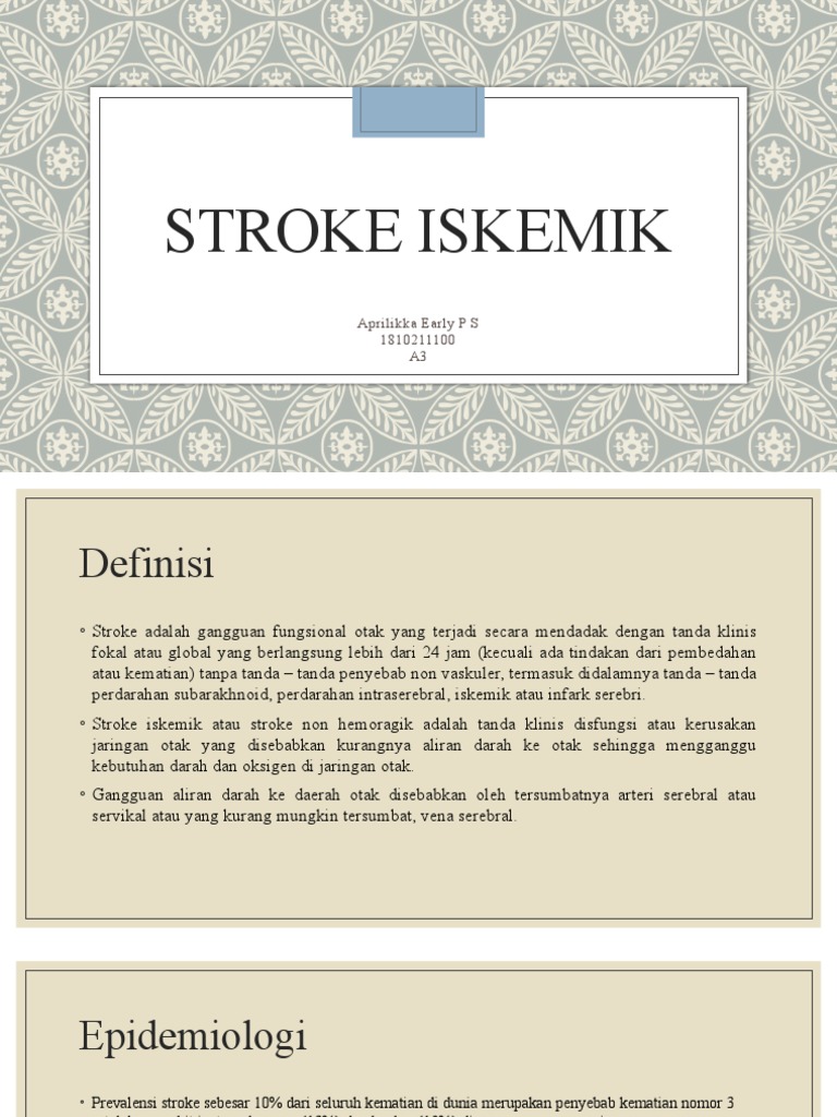 Stroke Iskemik | PDF