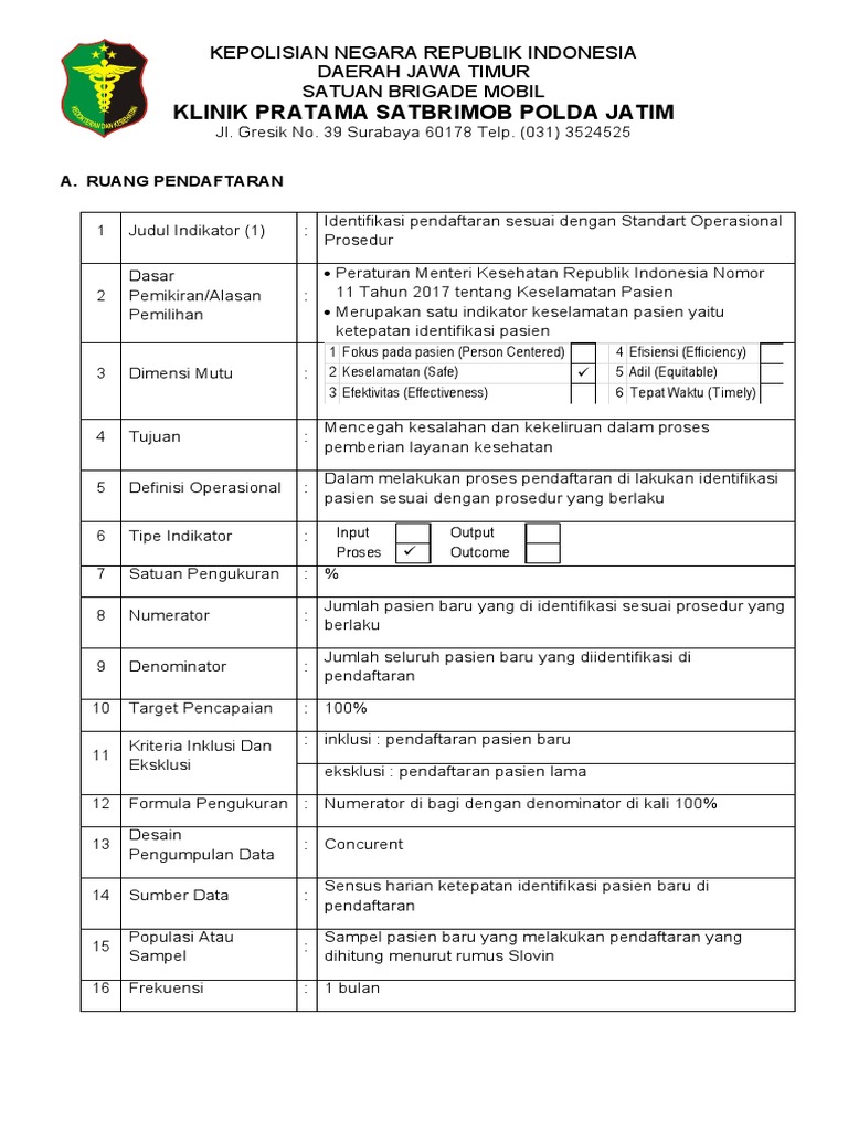 Bukti Pengumpulan Data, Analisis, Dan Pelaporan Berkala Indikator Mutu ...