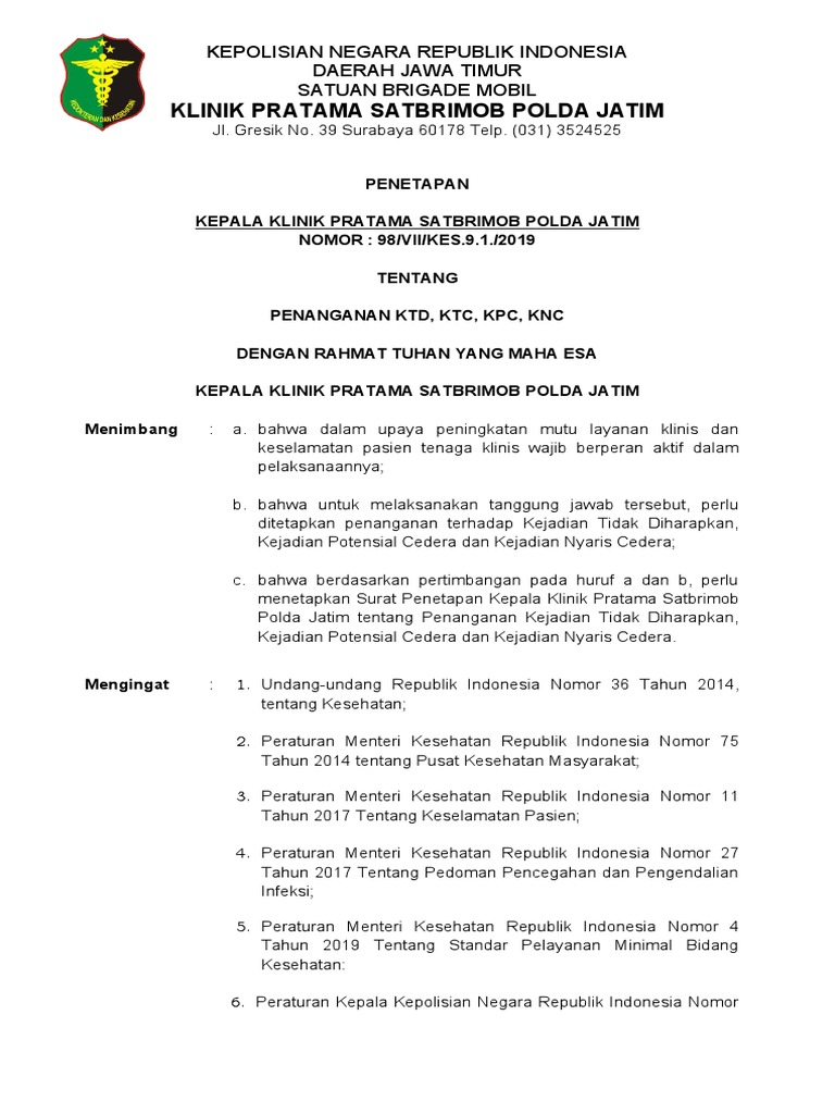 Ep 6. SP Dan Sop Penanganan KTD, KTC, KPC, KNC | PDF | Sains & Matematika