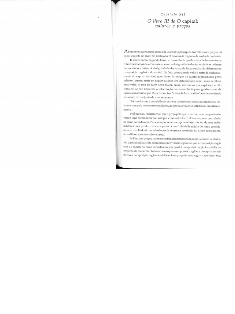 Aron e o Livro III de O Capital | PDF