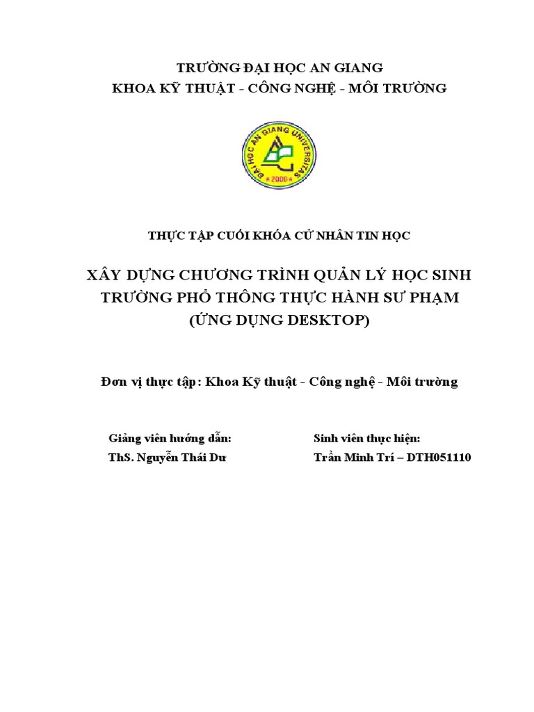 Do An Thuc Tap - QLHS | PDF