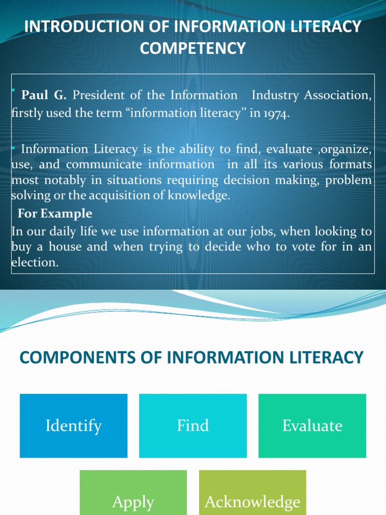 Understanding Information Literacy Skills | PDF | Career & Growth