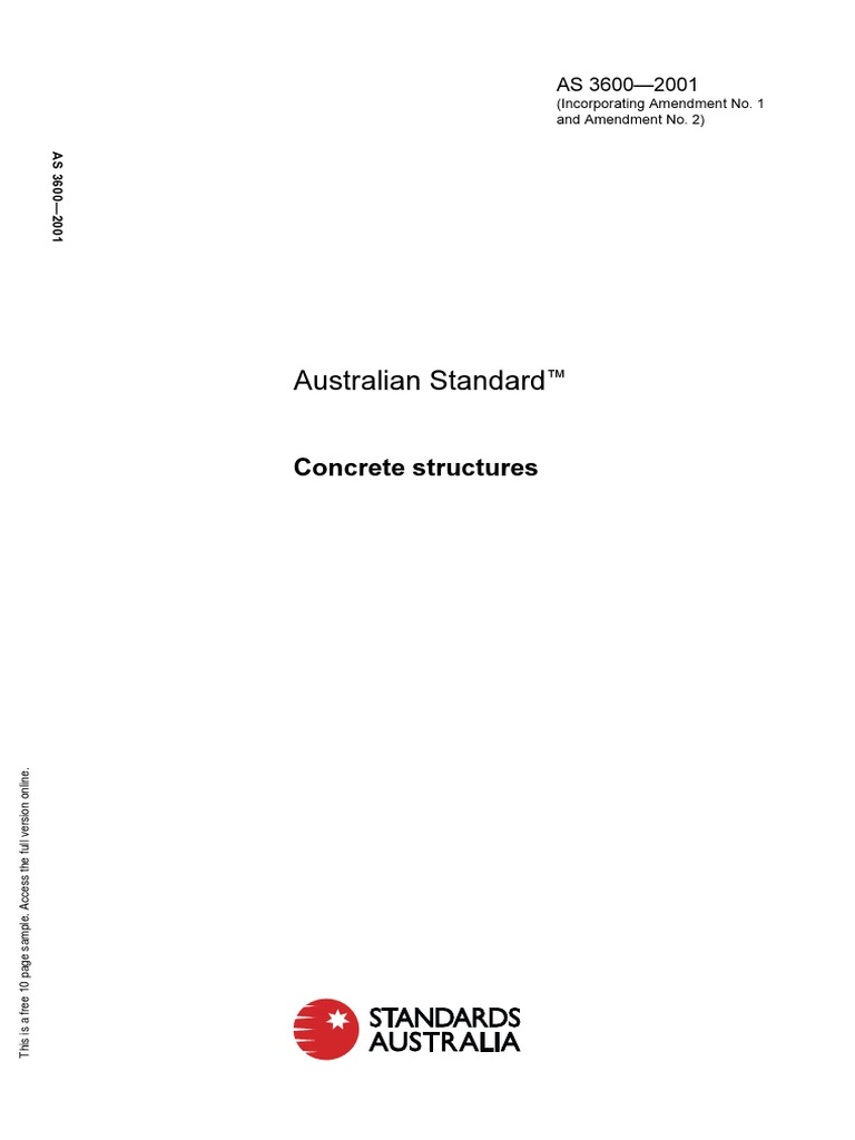 3600-2001 (+A2) Australian Sytandartd 3600 | PDF | Beam (Structure ...