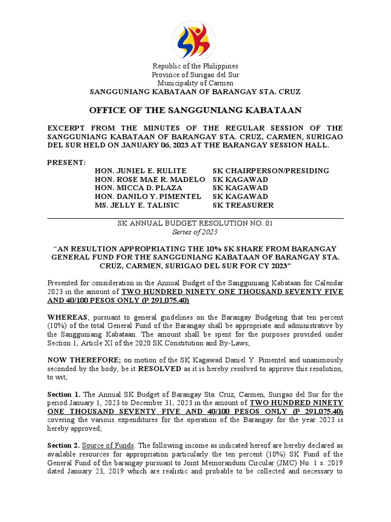 SK Resolution | PDF | Government