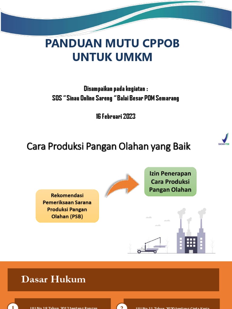 13 Panduan Mutu IP CPPOB | PDF | Bisnis | Kesehatan Holistik
