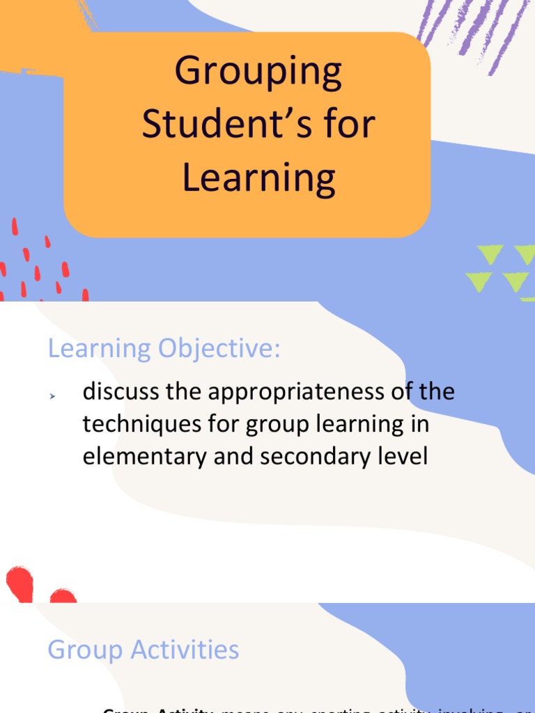 SST 506 Grouping Students For Learning Part 1 | PDF | Behavioural Sciences | Teaching