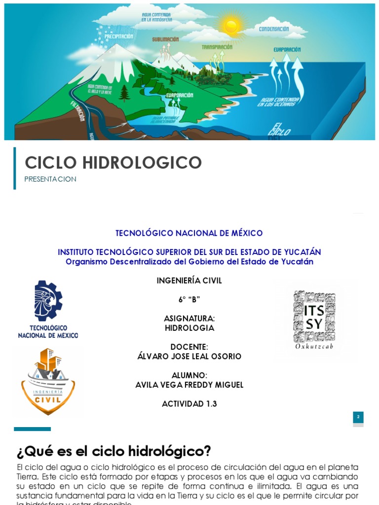 Ada 1.3 - Hidrologia - Avila Vega Freddy | PDF | Agua | El ciclo del agua