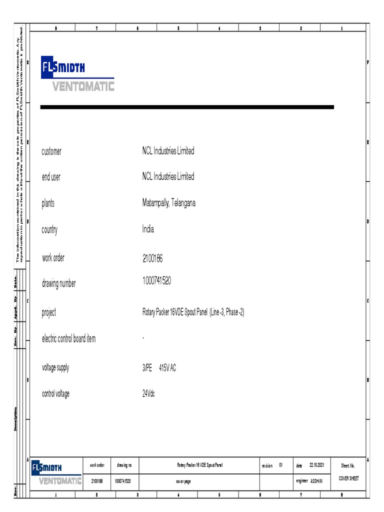 Wiring Diagram of Rotary Packer Spout Panel - R01-As BUILT | PDF ...