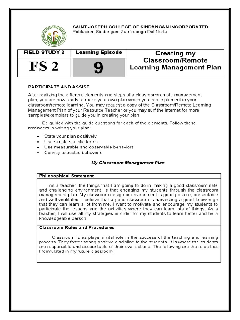 FS2 Episode 9 Final | PDF | Classroom Management | Teachers