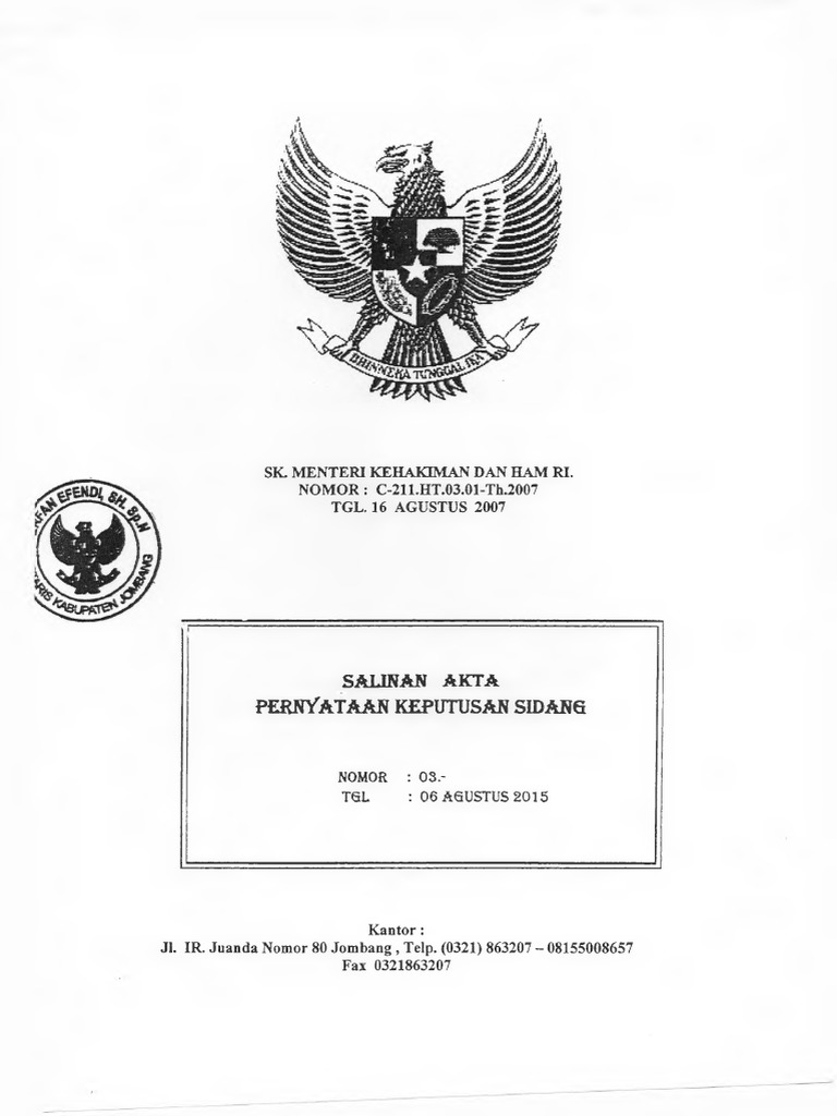 Akte Notaris PBNU | PDF | Kajian Bahasa Asing