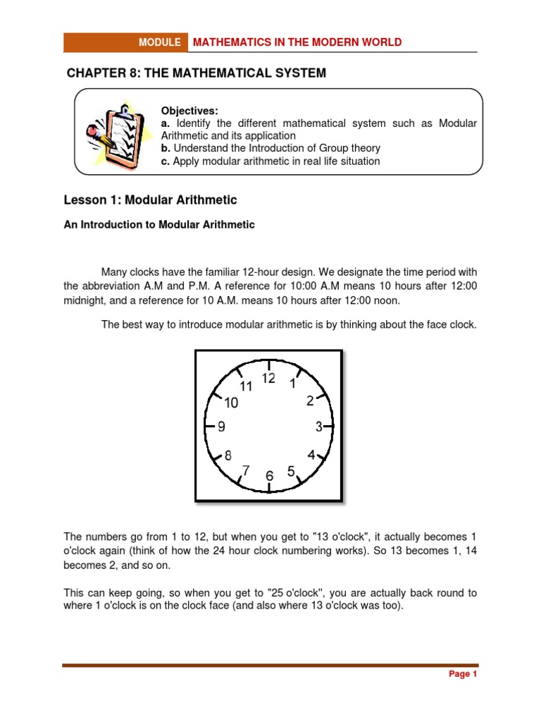 CHAPTER 8 - The Mathematical System | PDF | Group (Mathematics) | Triangle