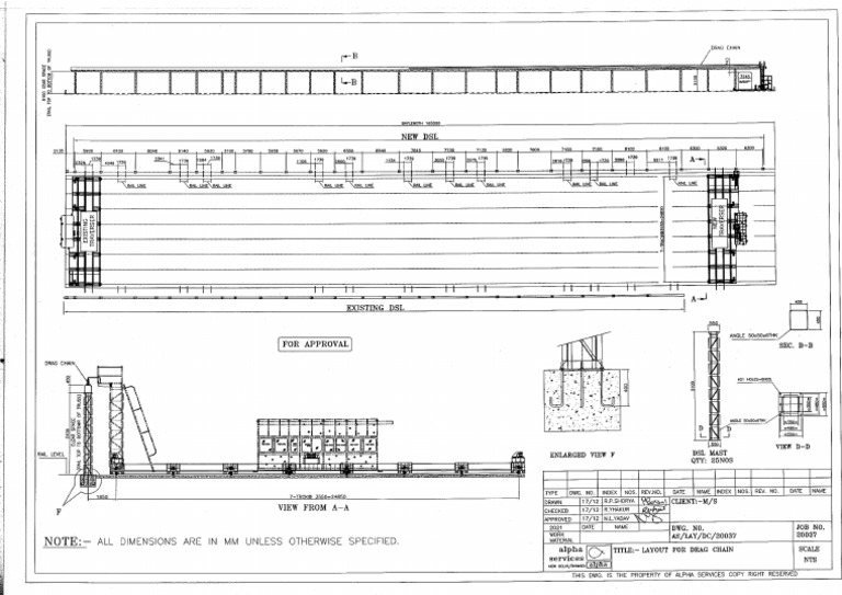Dwg. of Drag Chain For Dibrugarh | PDF