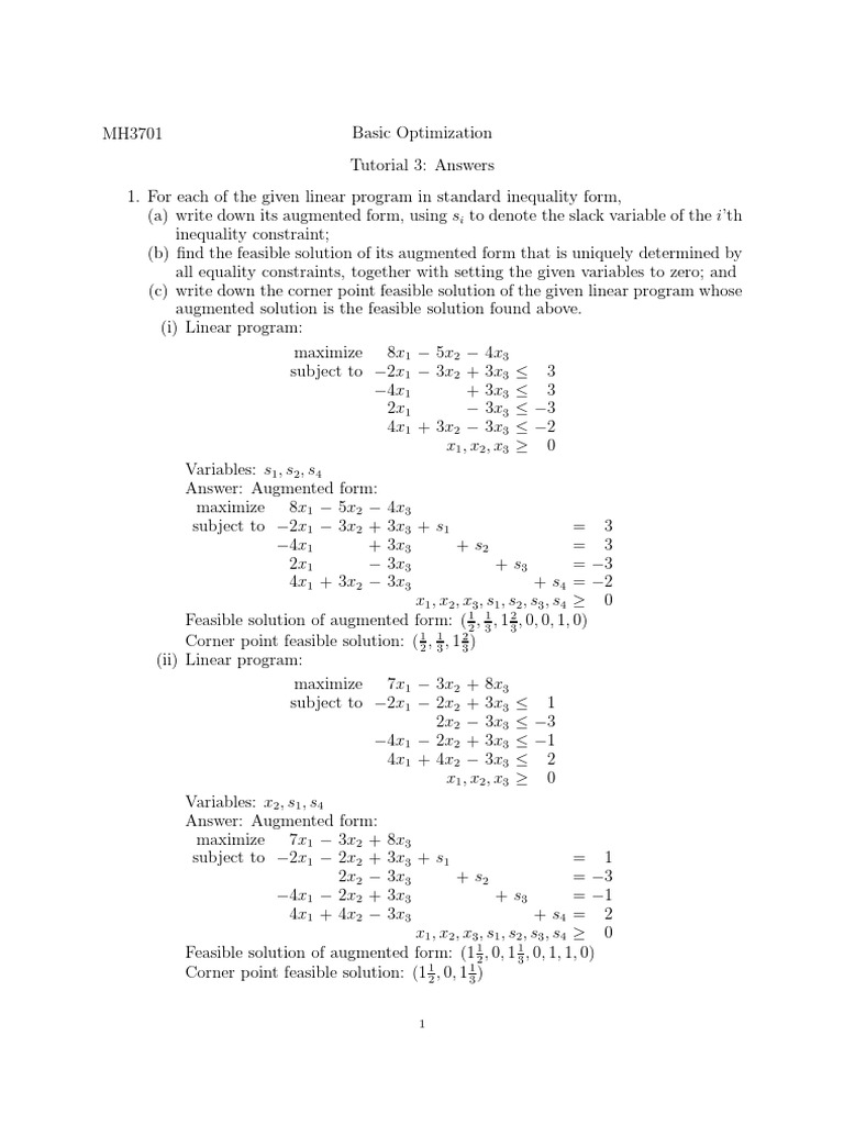 Week03 Answers Pdf Pdf Linear Programming Mathematical Optimization