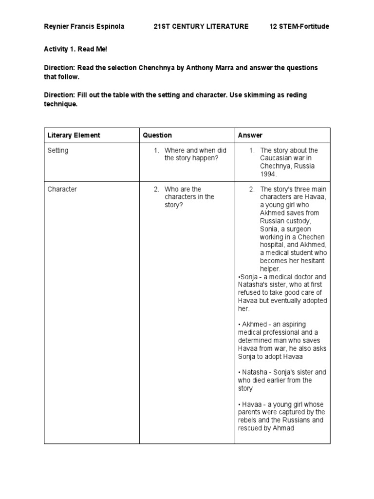 21 Activity Scanning & Skimming | PDF | Chechnya