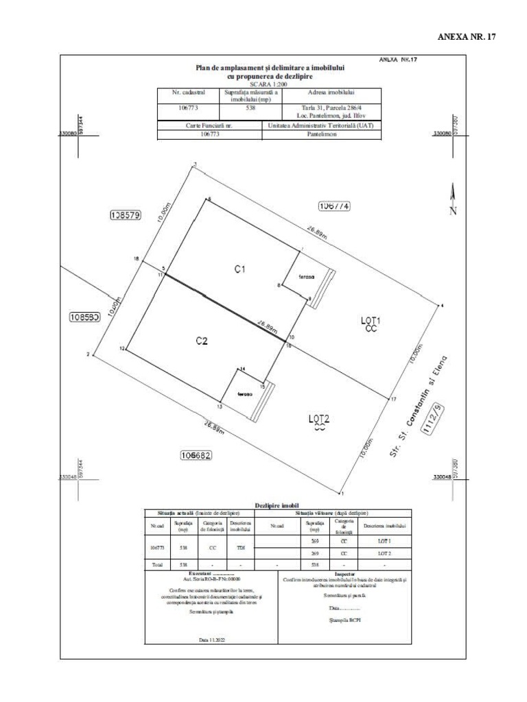 Anexa 17 Plan de Amplasament Si Delimitare A Imobilului Cu Propunerea ...