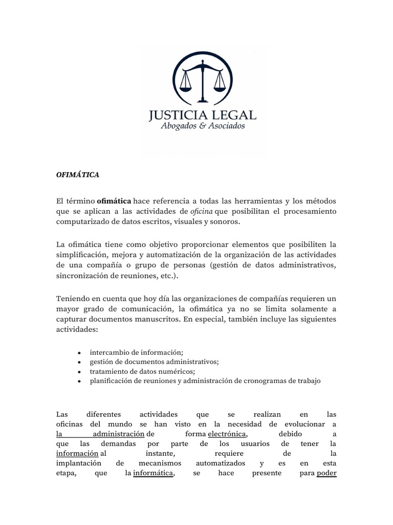 Ofimática Avanzada | PDF | Información | Software