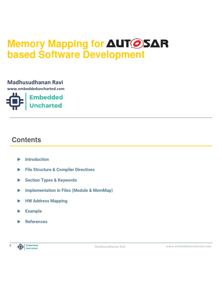 AUTOSAR Memory Mapping | PDF | Programming | Computer Program