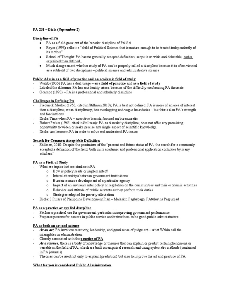 Pa 201 - 090219 | PDF | Public Administration | Policy
