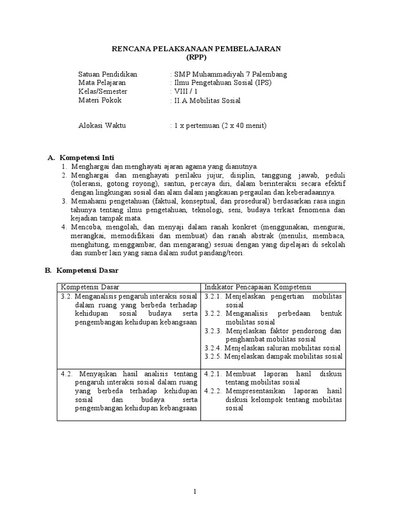 RPP Supervisi | PDF | Ilmu Sosial