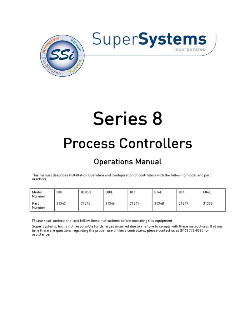 Series 8 Manual Operation | PDF | Relay | Power Supply