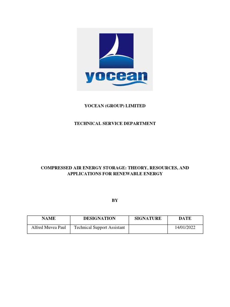 Caes Technology Pdf Energy Storage Applied And Interdisciplinary Physics