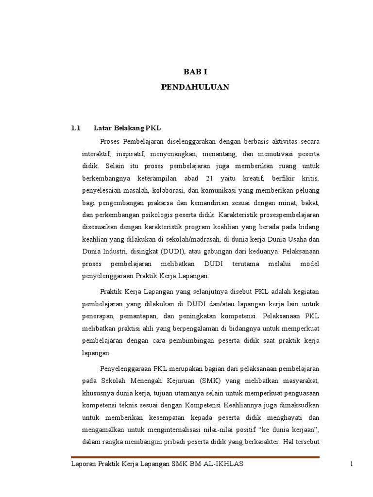 Bab PKL Pusdik | PDF