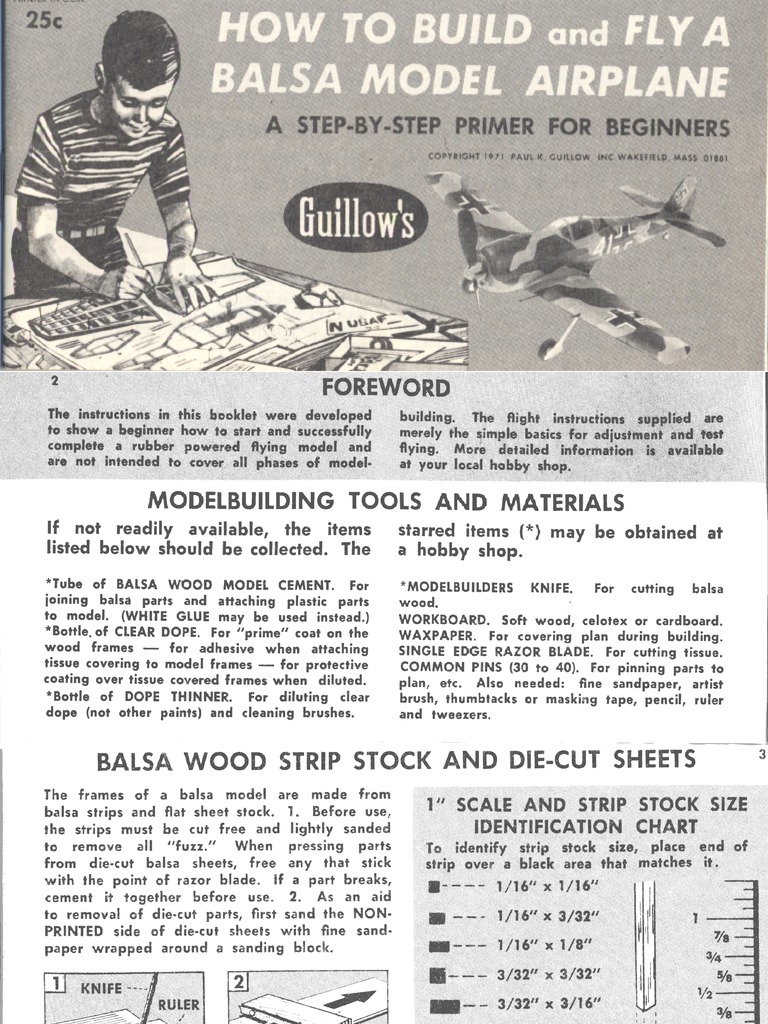 How To Build and Fly A Balsa Model Plane / Guillows | PDF