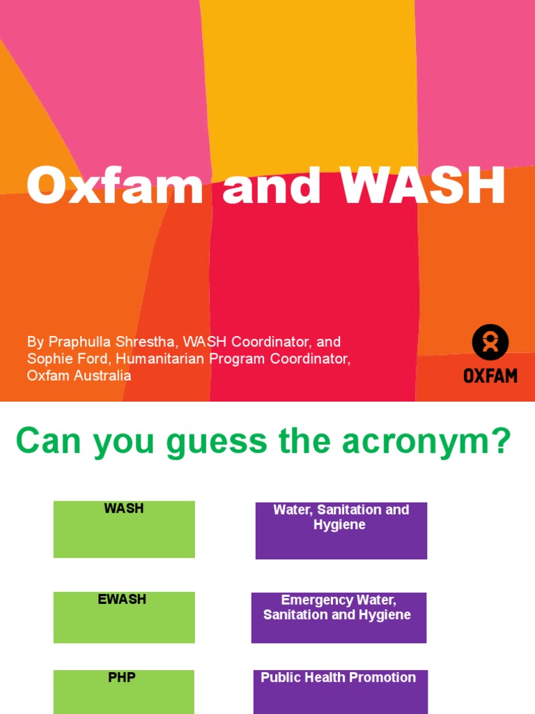 Oxfam's Role in WASH Initiatives | PDF | Wash | Sanitation