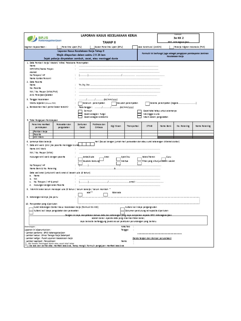 FORM 3A KK 2 BPJS Ketenagakerjaan 230217 093846 | PDF
