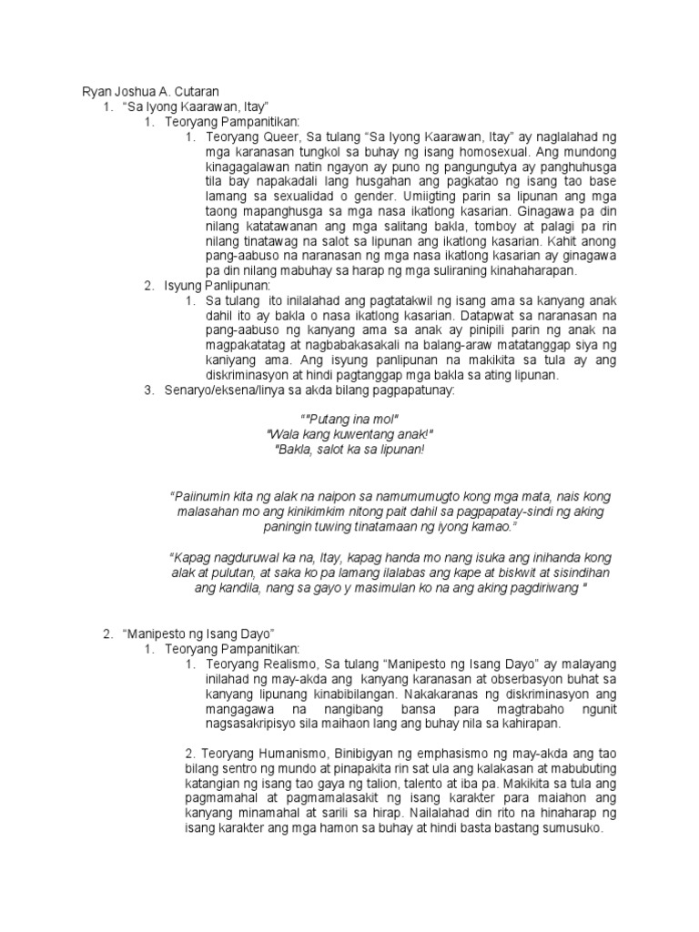 Ryan Sos-Lit-Final | PDF