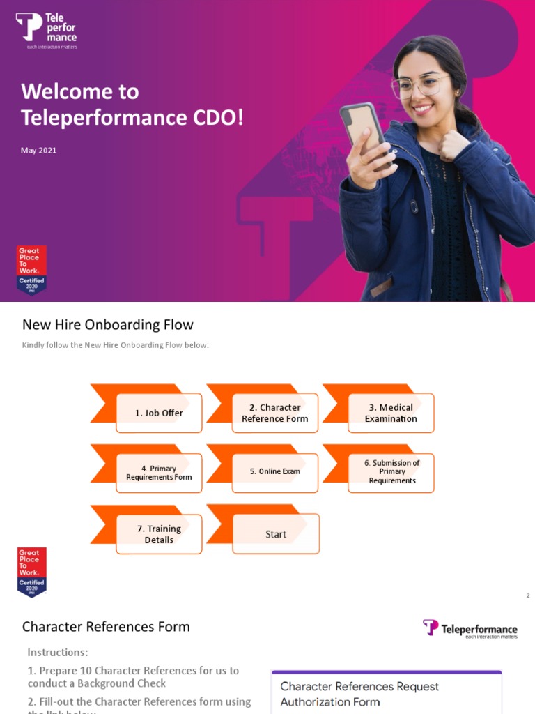 Teleperformance CDO Onboarding Guide | PDF | Physical Examination