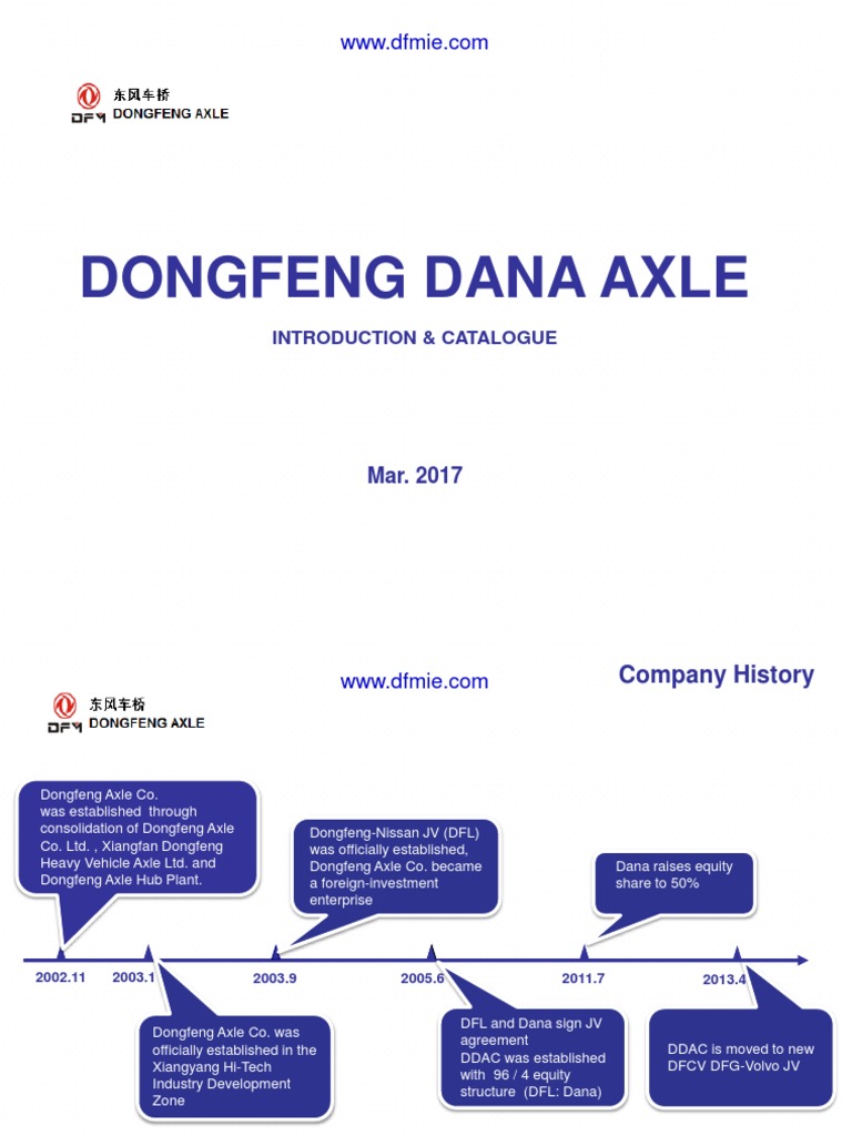 Dongfeng Dana Axle Introduction & Catalogue | PDF | Axle | Engineering