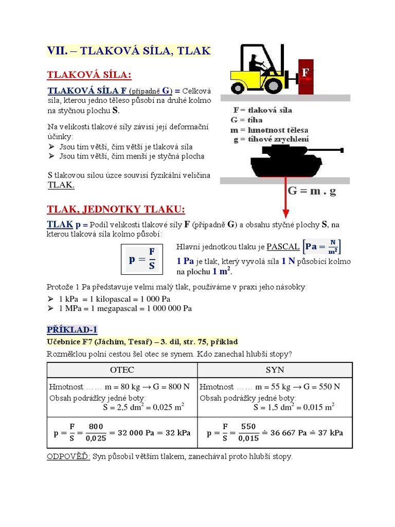 f7 7 Tlakova Sila Tlak | PDF