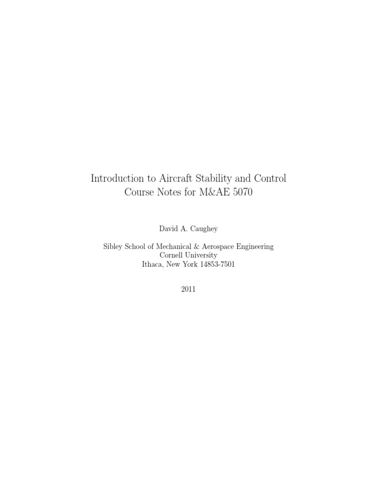 Flight Stability and Automatic Control | PDF | Airfoil | Flight Dynamics (Fixed Wing Aircraft)